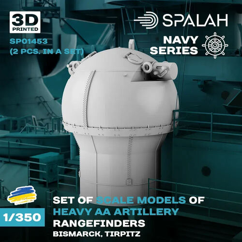 NEW! Spalah 01453 Bismarck and Tirpitz - Heavy AA Artillery Rangefinders (2 pcs / 3D-Printed)