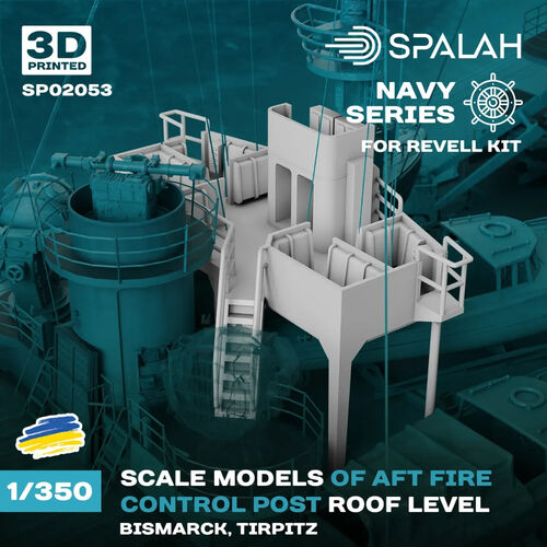 NEW! Spalah 02053 Bismarck and Tirpitz - AFT Fire Control Post RoofLlevel (for Revell Kits / 3D-Printed)
