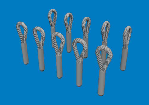 NEW! Eduard 635052 German WWII Towing Cable Eyes (3D-Printed)