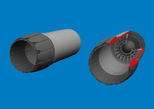 NEW! Eduard 672462 Grumman F-14 D Tomcat - Exhaust Nozzles (for Tamiya Kits / 3D-Printed)