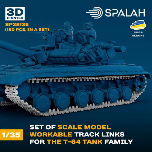 NEW! Spalah 35135 T-64 Tank Family - Workable Track Links (180 pcs / 3D-Printed)