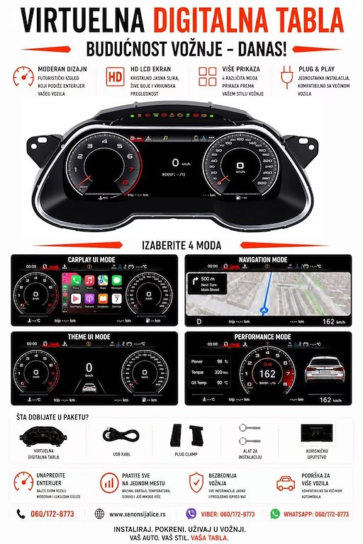 VIRTUELNA DIGITALNA TABLA AUDI A4 13-16