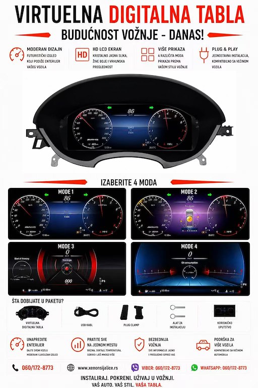 VIRTUELNA DIGITALNA TABLA MERCEDES CLS 12-17