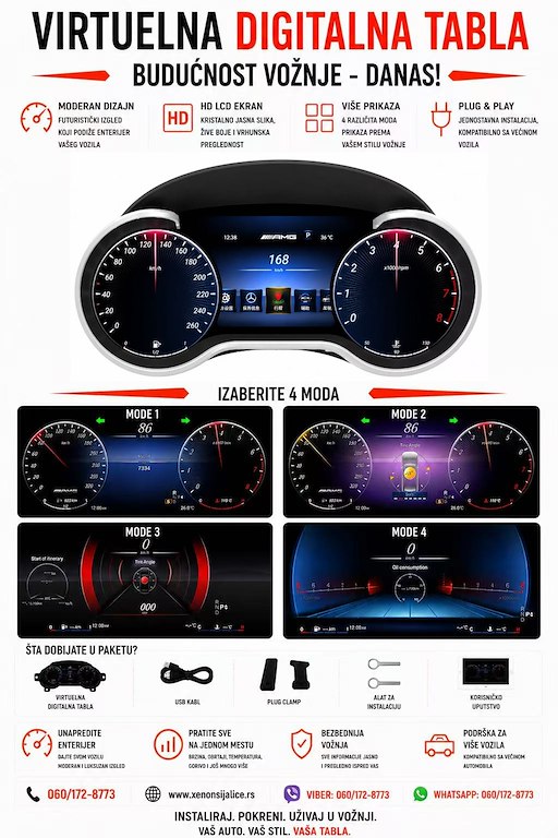 VIRTUELNA DIGITALNA TABLA MERCEDES GL X164