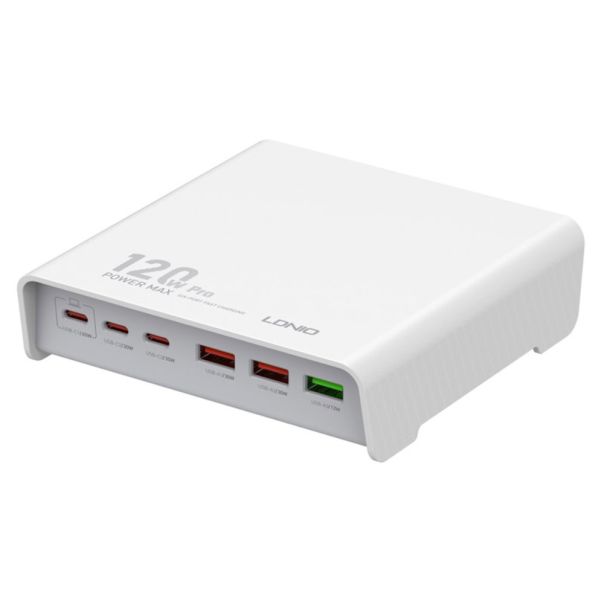 Kucni punjac LDNIO Q605, QC4+, PD3.0, SCP, PPS, VOOC, 120W total power beli