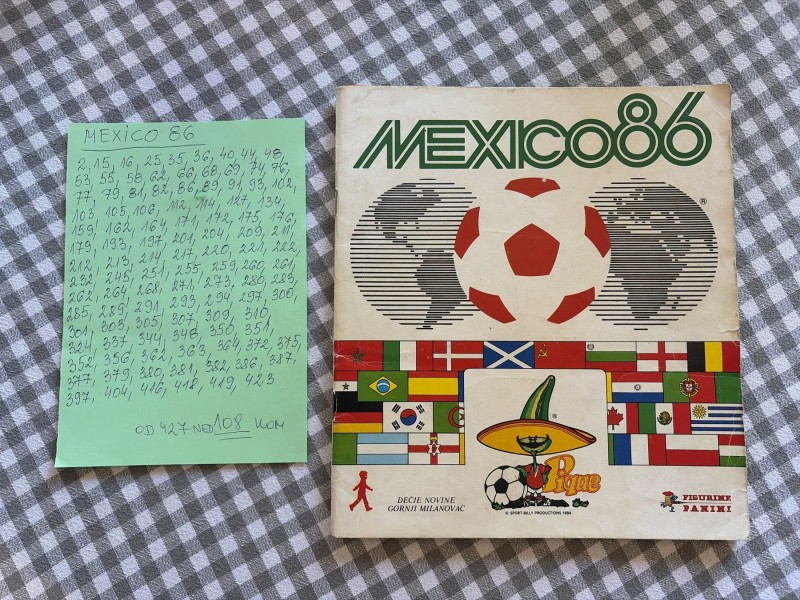 Panini Mexico 86 – Album sa sličicama Svetsko prvenstvo