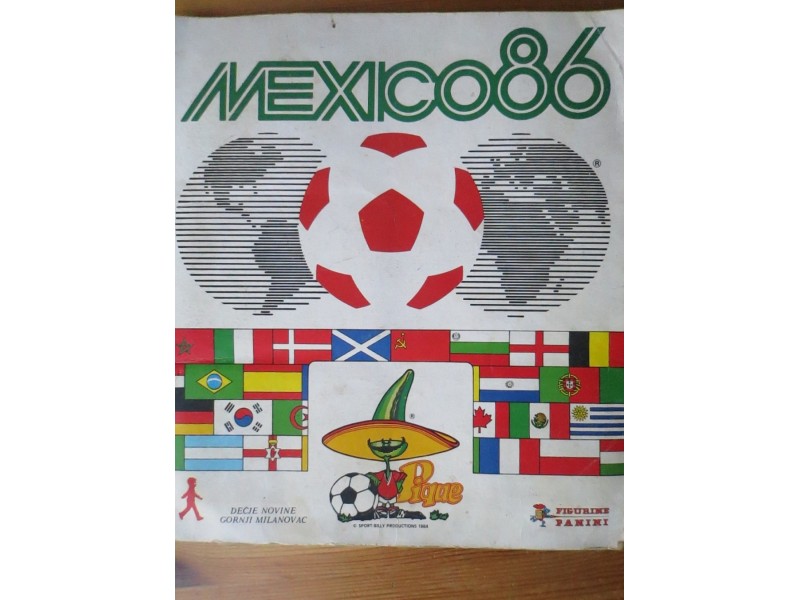 KOMPLETAN PANINI MEKSIKO 86 DEČIJE NOVINE 1986 ALBUM