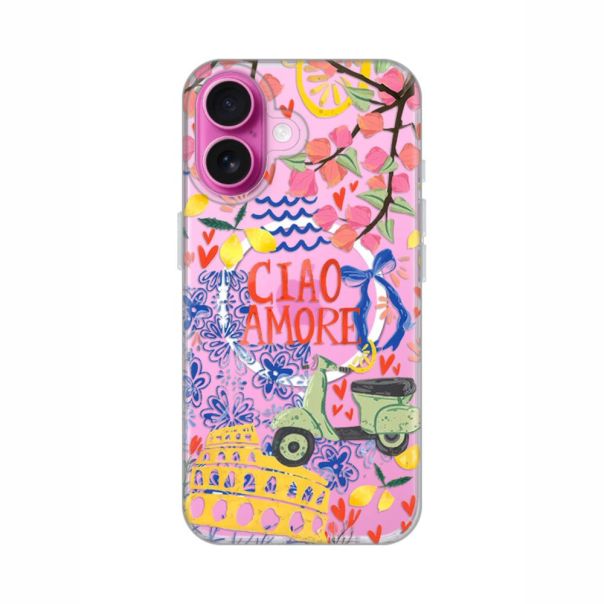 Maska za iPhone 16 6.1 Ciao Amore Print Magsafe