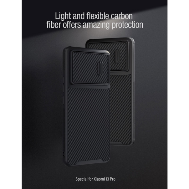 Maska za Xiaomi 13 Nillkin Synthetic Fiber S crna
