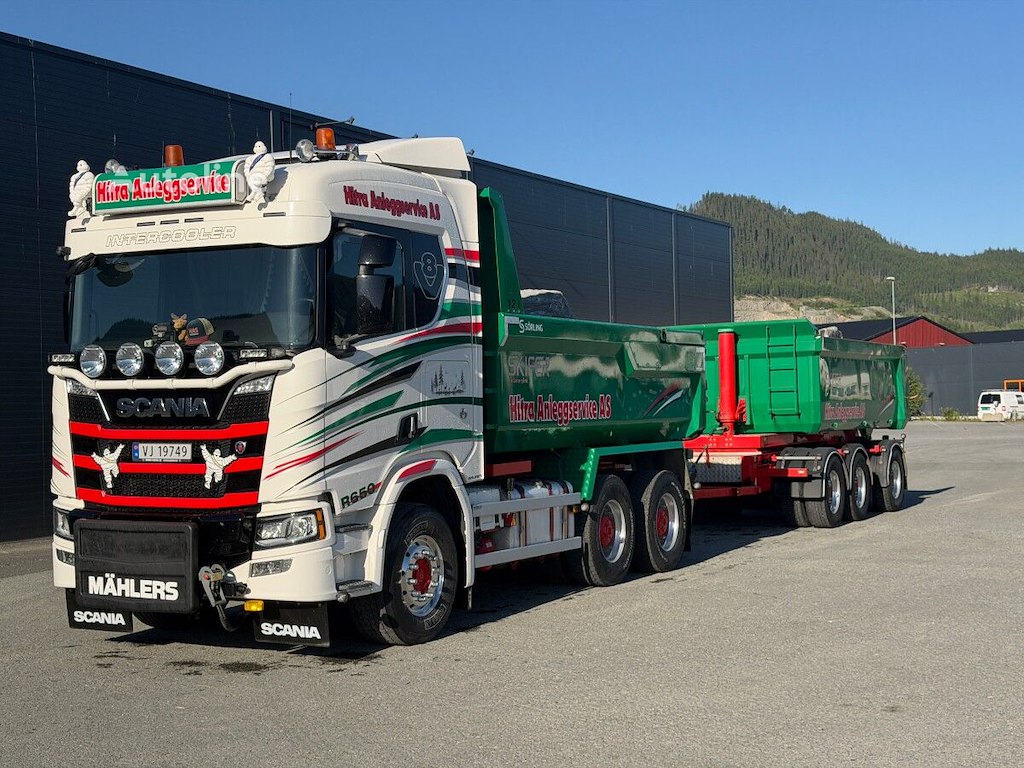 Prodaje se Scania R650 TIPPBIL - HENGER kiper na aukciji + prikolica kiper
