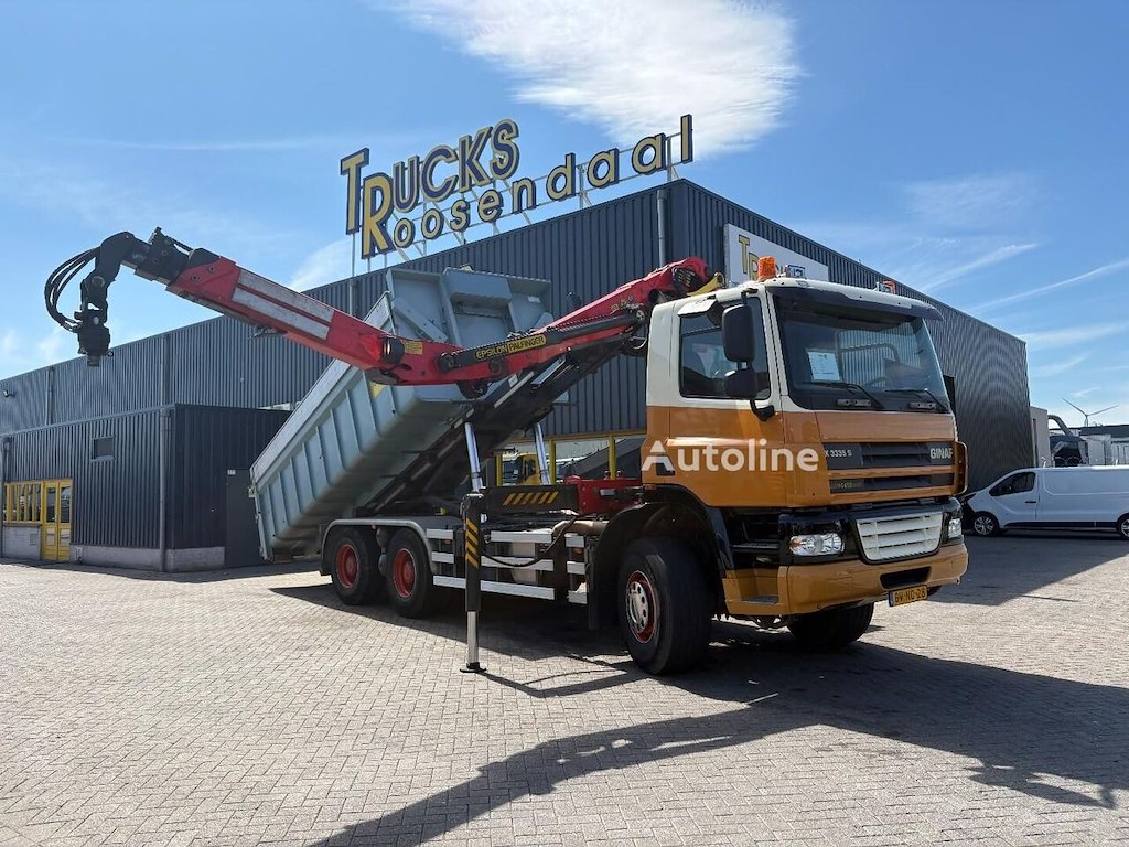 GINAF X 3335 S + PALFINGER E 165 Z + 6X6 + MANUAL + 145863 KM + CONTAI kiper