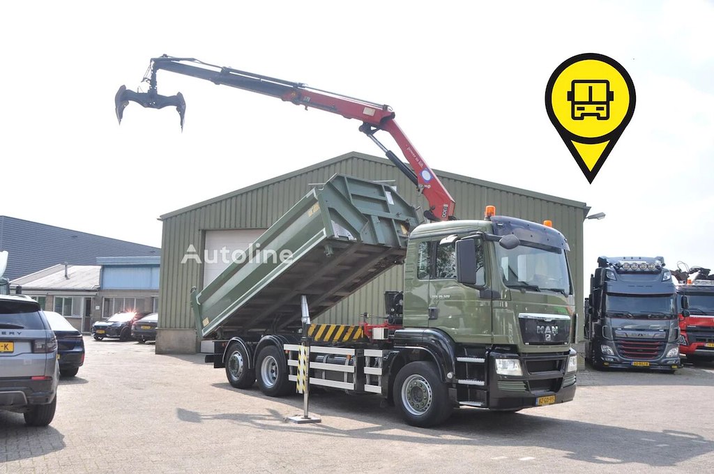 MAN TGS 26.320 6X2*4 EEV KIPPER + HMF 13Tm CRANE kiper