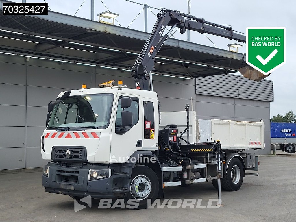 Renault C 280 4X2 HIAB 122 B-2 Hiduo Crane Kran 9m3 tipper Automatic Eur kiper
