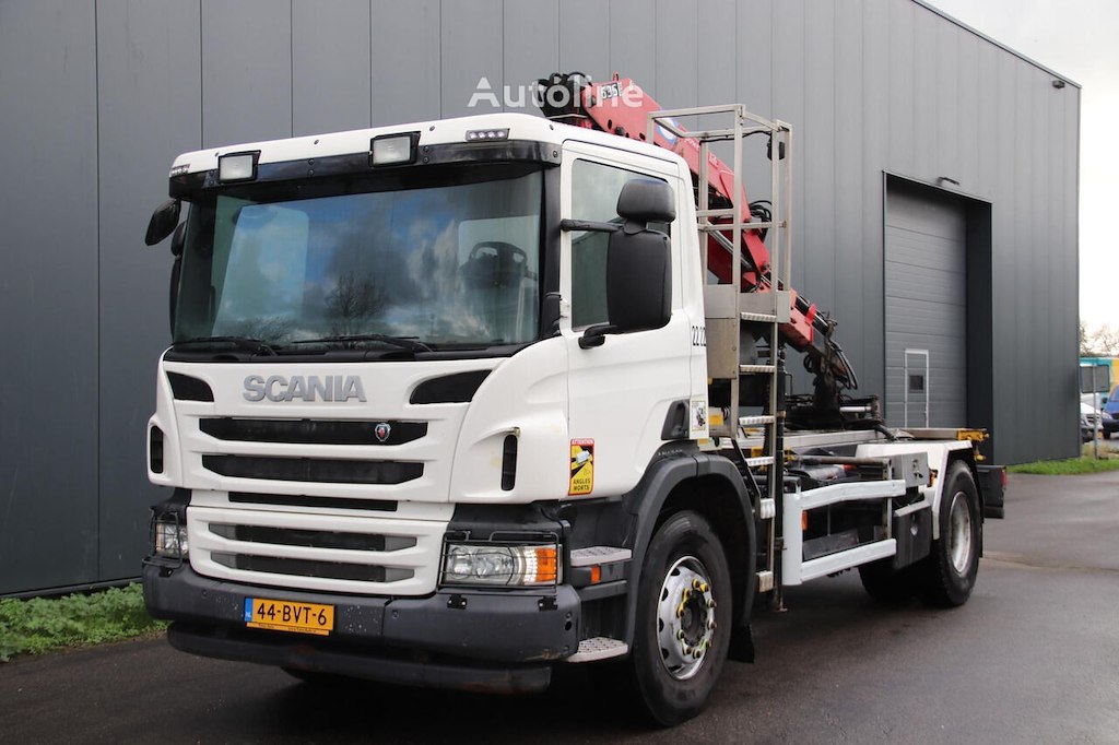 Scania P320 EURO 6 HMF 635 KRAANWAGEN Kipper Retarder Contain kiper