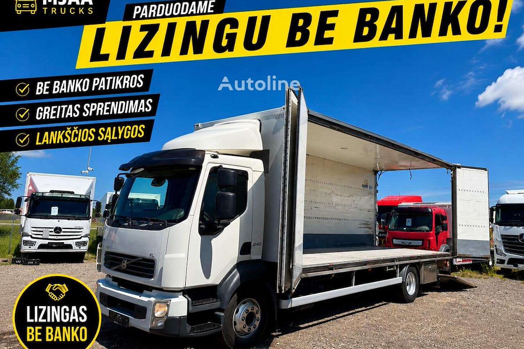 Volvo FL 240 16T atidaromu sonu ir liftu kamion furgon