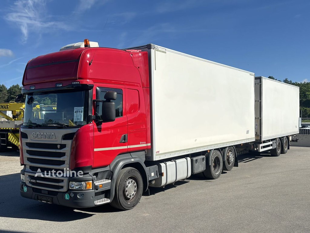 Scania R 450 kamion furgon + prikolica furgon