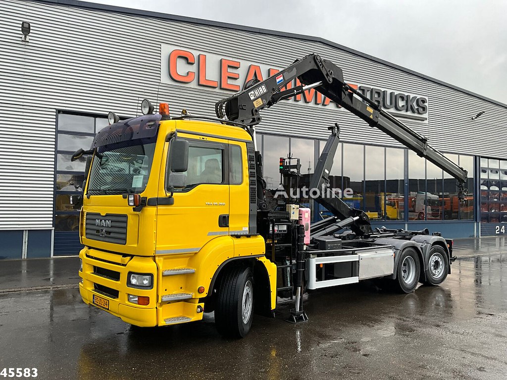 MAN TGA 26.360 Hiab 16 Tonmeter laadkraan kamion rol kiper