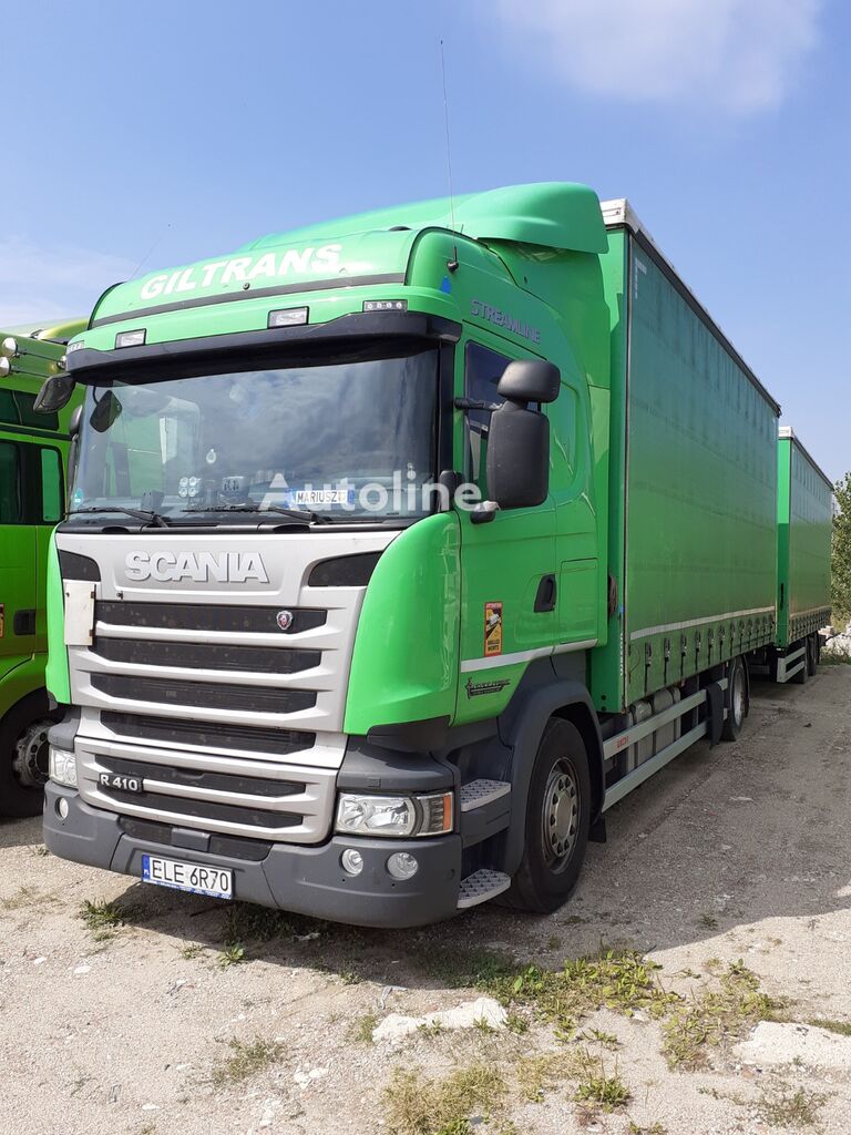 Scania R410 kamion sa klizna zavesa cerada + prikolica sa kliznom ceradom