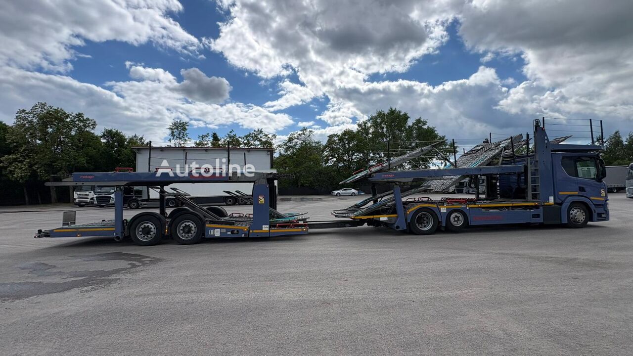 Scania P450 autotransporter + prikolica autotransportera