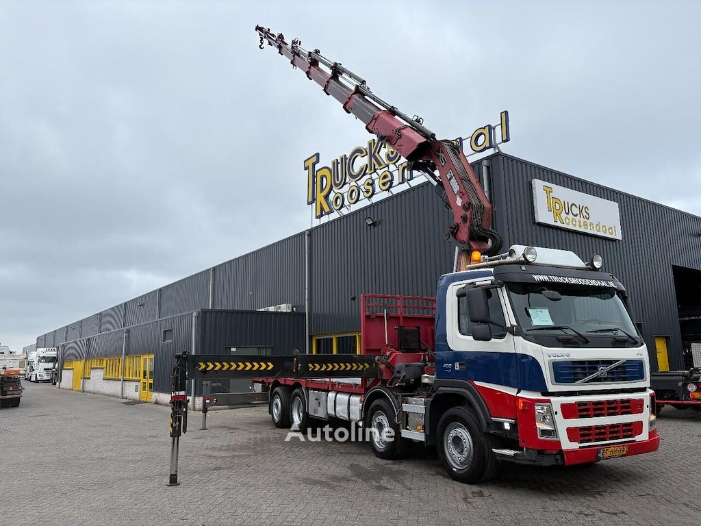 Volvo FM 400 + HIAB 800 HIPRO E-7 + 8X2 + EURO 5 kamion platforma