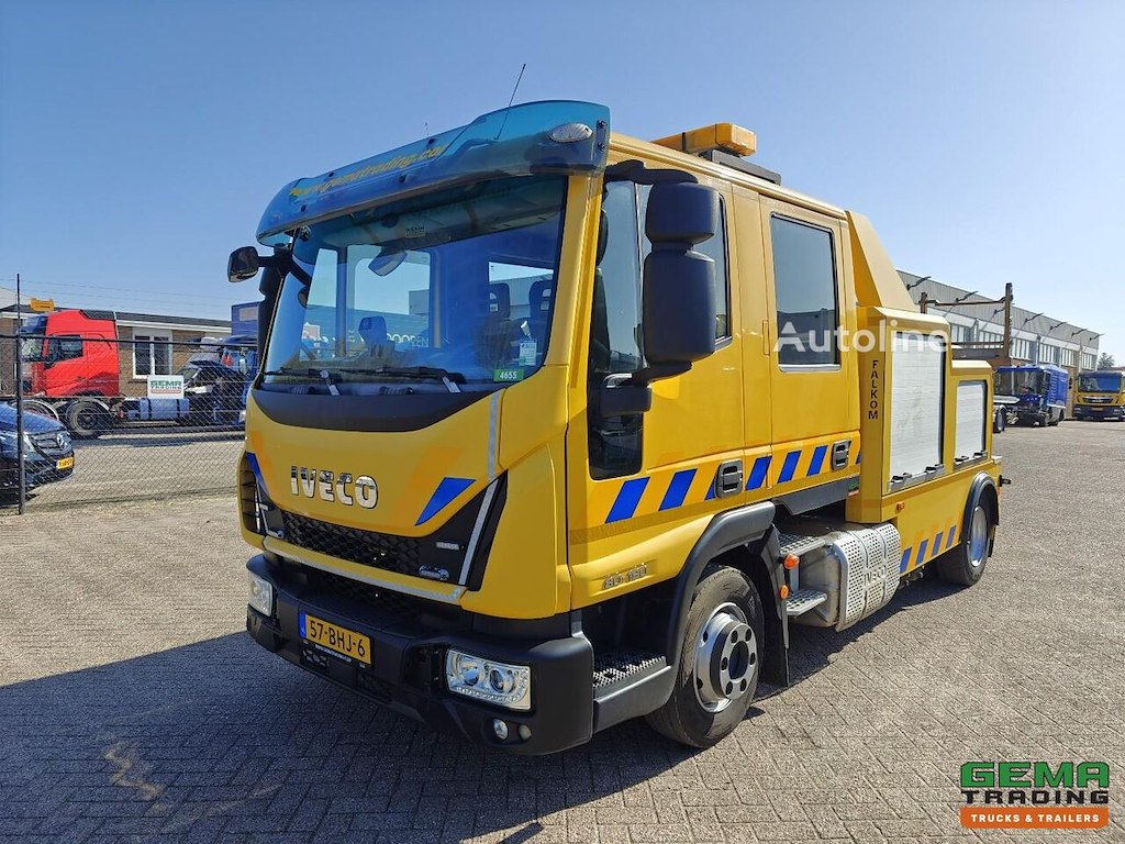 IVECO 80E190 EuroCargo 4x2 Euro6A Double Cab 7 pers. - Falkom FAW2000 šlep auto