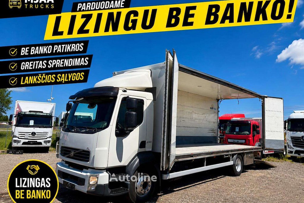 Volvo FL 240 16T atidaromu sonu ir liftu izotermni kamion