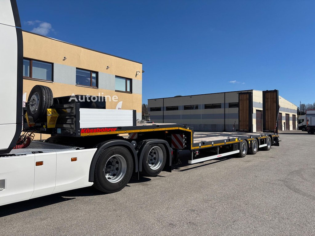Nova Kässbohrer Lowbed LB3E + STEERING + LIFTING AXLE poluprikolica sa niskom platformom
