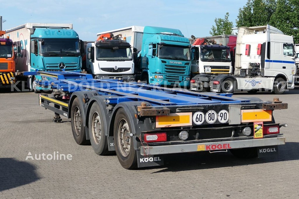 Kögel BDF Wechselfahrgestell Liftachse 41,00 t poluprikolica za prevoz kontejnera