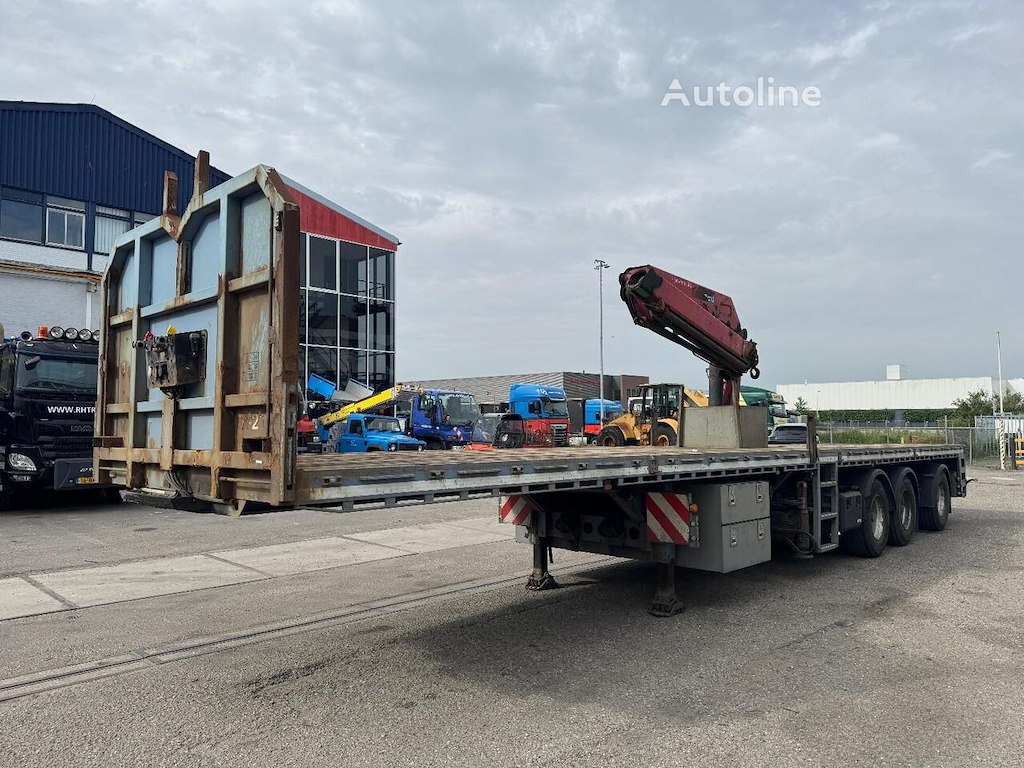 LeciTrailer 3 AXLE + HMF 1820-K3 + REMOTE CONTROL poluprikolica sa ravnom platformom