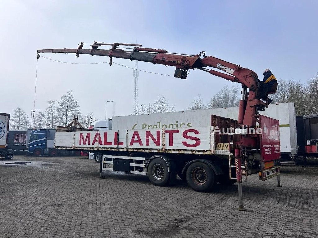 ATM 2 AXLE + HIAB 300-4 poluprikolica sa ravnom platformom