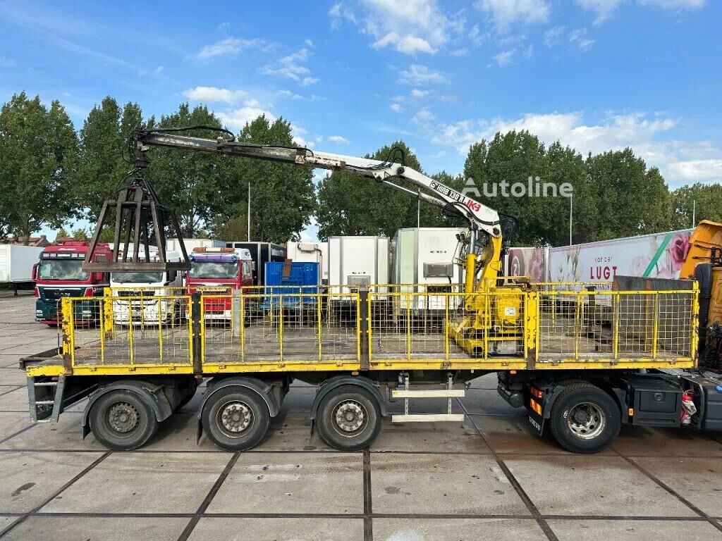 LAG 3 AXLE + HIAB 130R S2 poluprikolica sa ravnom platformom