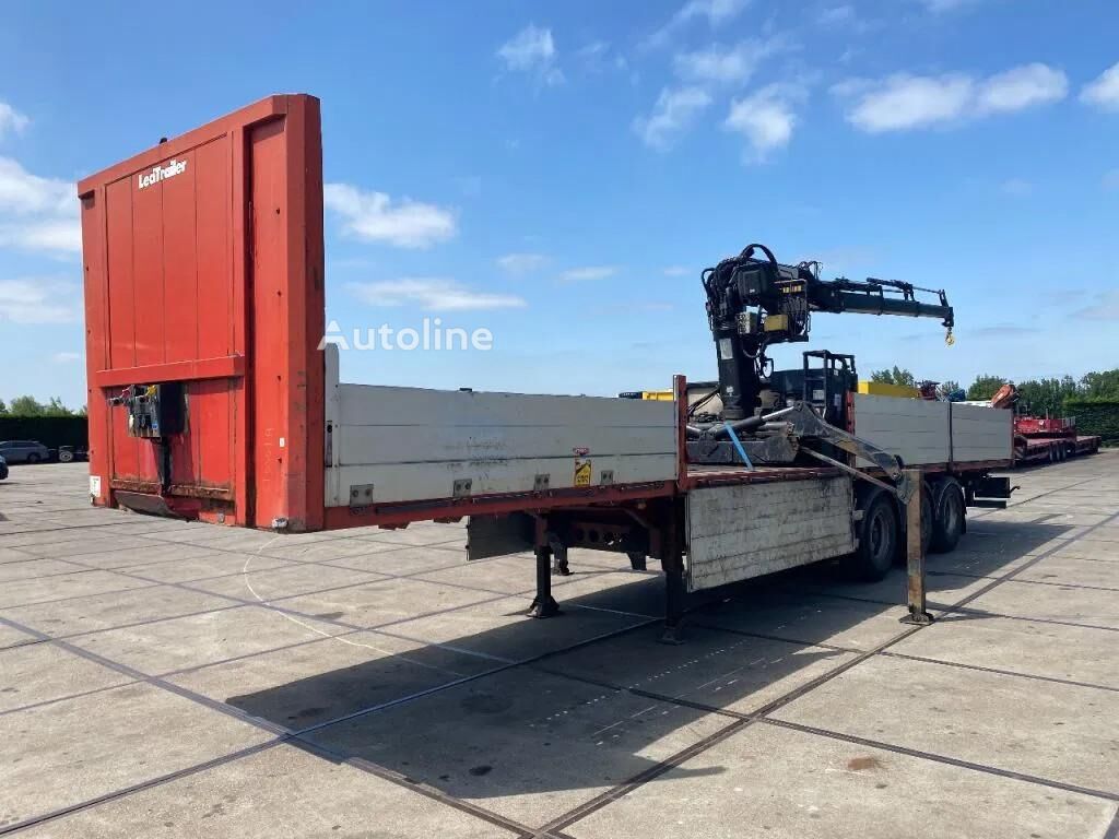 LeciTrailer 3 AXLE - BPW + HIAB R165 F3 poluprikolica sa ravnom platformom