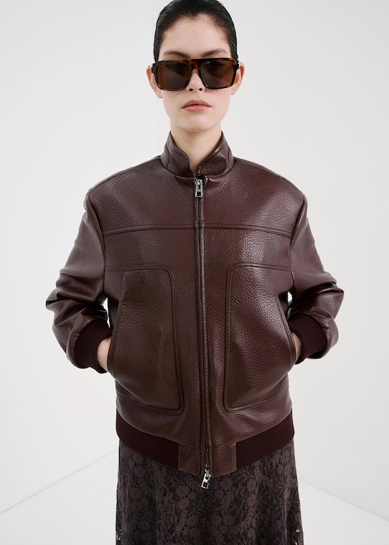 COLLARLESS JACKET WITH POCKETS