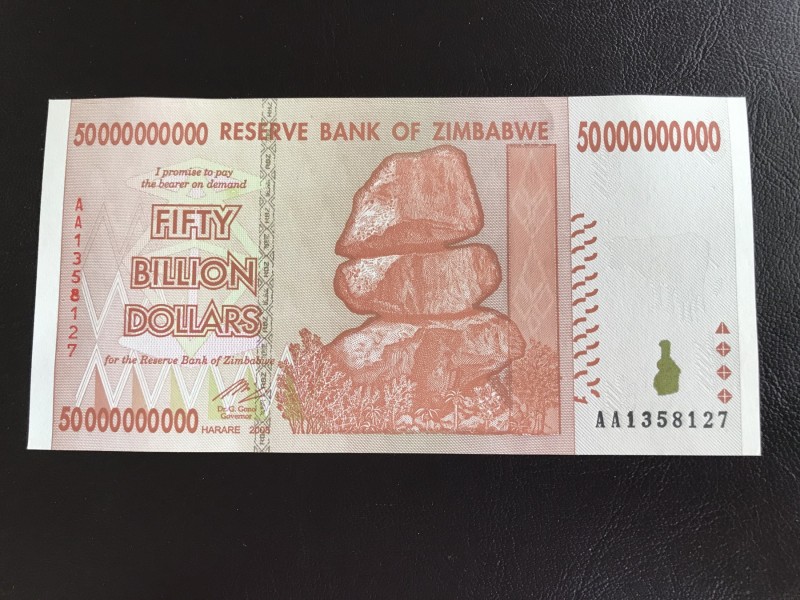 ZIMBABVE 50 MILIJARDI DOLARA. UNC.