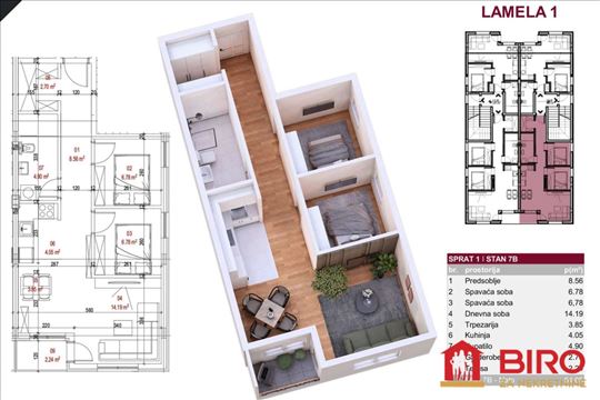 Stan,Novi Sad,Petrovaradin,kv: 54.00, ID: 1013572