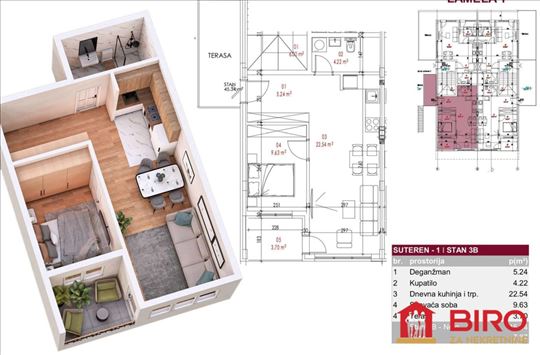 Stan,Novi Sad,Petrovaradin,kv: 40.00, ID: 1013567