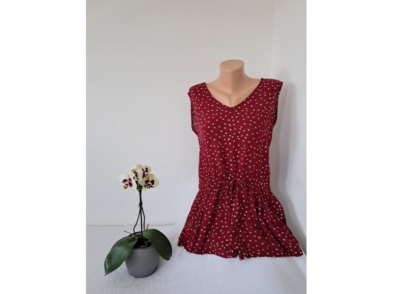 MANGO viskozni bordo kombinezon vel XS