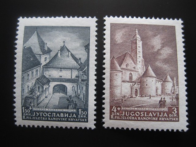 1941. II fila izložba Zagreb, promenjene boje , MNH