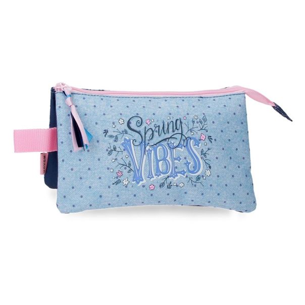 MOVOM SPRING VIBES prazna pernica sa 3 pregrade - plava