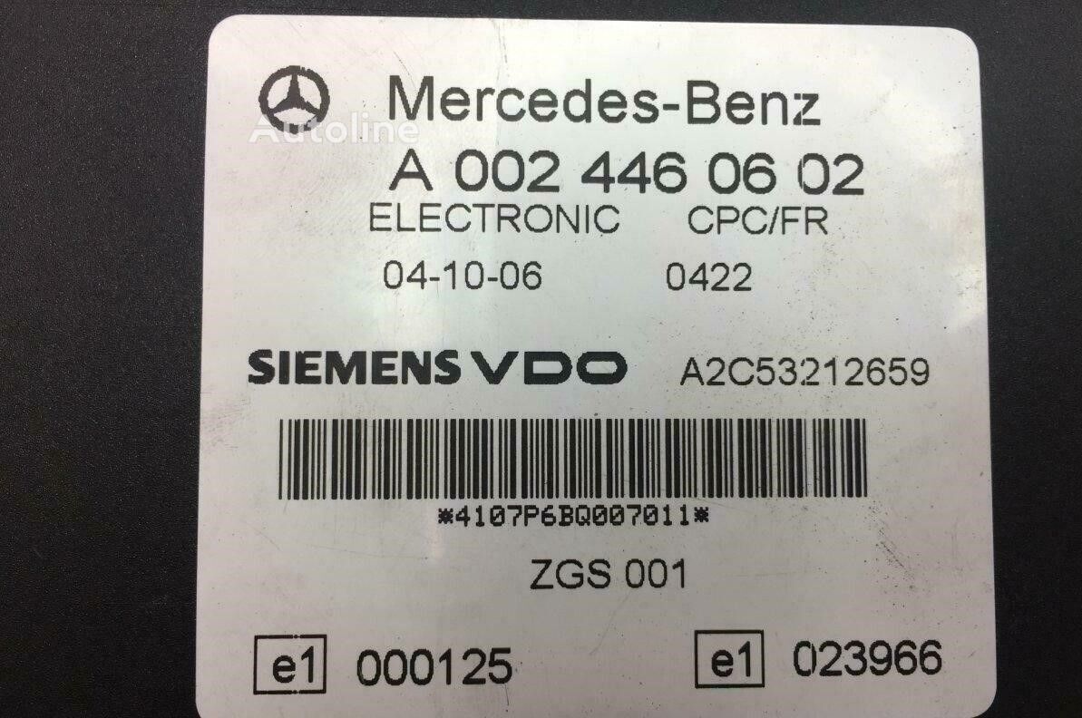 VDO A0024460602 upravljačka jedinica za Mercedes-Benz Actros Atego Axor Euro 4 Euro 5 kamiona