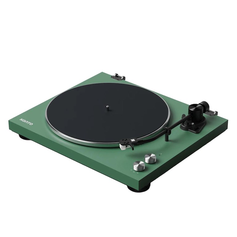 Kanto OBI3 2nd Generation Turntable with Bluetooth 5.3, Preamp, and Pitch Control - Forest (Matte Forest Green)