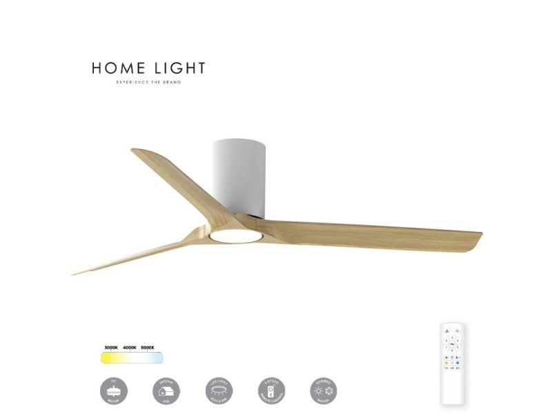 HOME LIGHT FC102 ASPEN PLAFONSKI VENTILATOR BELA/DRVO