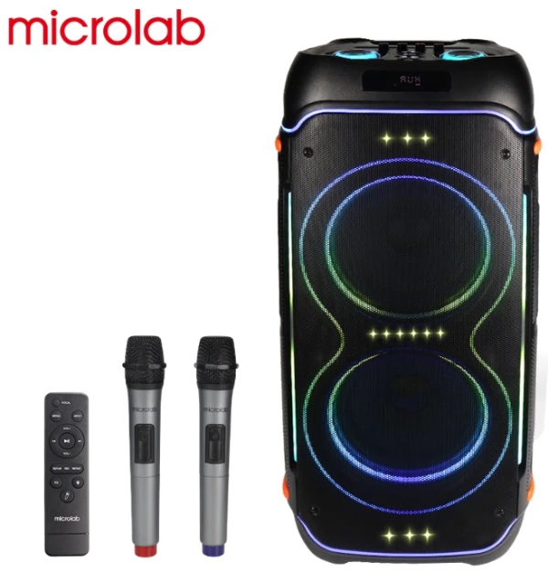 MICROLAB PT1000PRO KARAOKE ZVUCNIK 500W,BLUETOOTH, LED,21700/11.1V/10500 MAH,TSW,AUX,FM,USB/TF+MIK