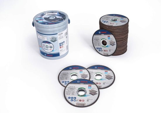 Bosch pakovanje 100kom reznih ploča, PVC kantica, PRO Stainless Steel and Metal WA 60 T BF, ravna 125×22,23x1mm (2608626113)