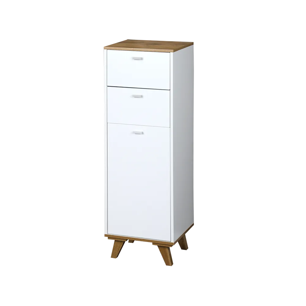 KESPER KSP15992 ORMARIĆ SA 2 LADICE I 1 VRATIMA 32X28X96 CM BELI LAK
