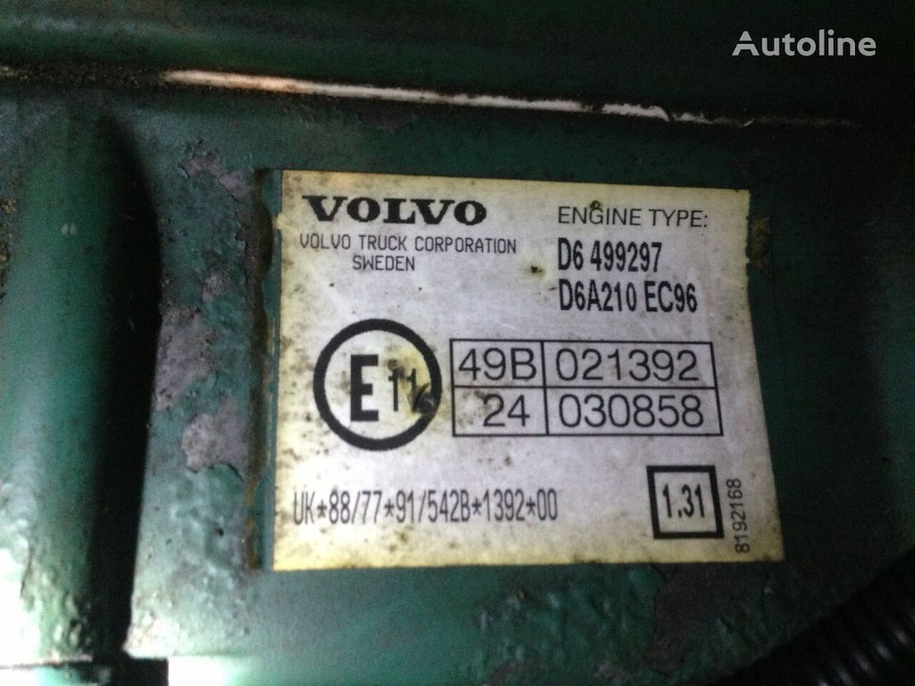 Volvo D6A210 EC96 D6A210EC96 motor za Volvo FL 6
