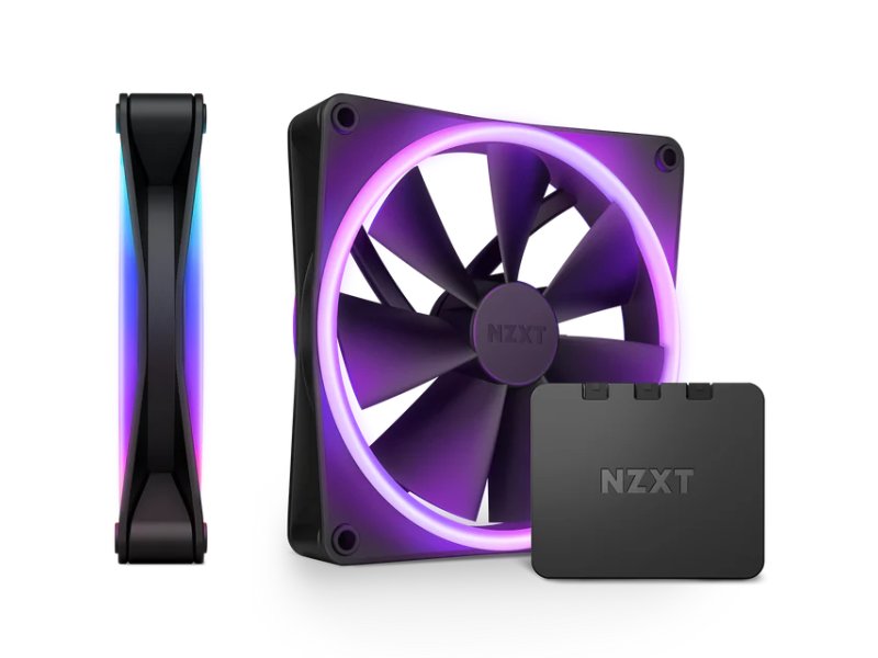 NZXT F140 RGB DUO TWIN PACK 140MM VENTILATOR CRNI (RF-D14DF-B1)