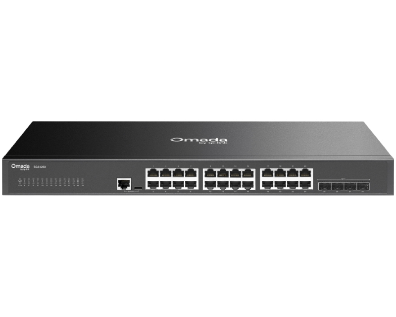 TP-LINK SG3428X Omada 24-Porta Gigabit L2+ upravljiv Switch sa 4 10GE SFP+ Slota