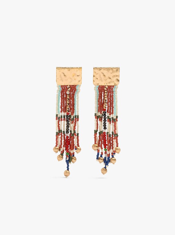 MAXI EARRINGS WITH FRINGES OF BEADS