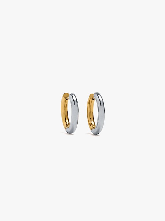 BICOLOR HOOP EARRINGS - STAINLESS STEEL